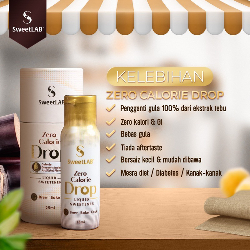 ZERO CALORIE SWEETENER SWEETLAB DROP | Shopee Malaysia
