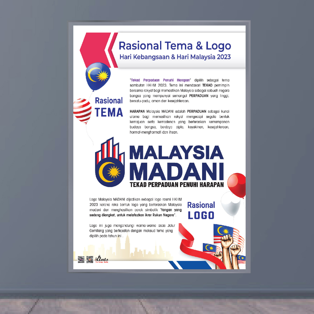 A4 laminated poster info sejarah history hari kebangsaan malaysia ...