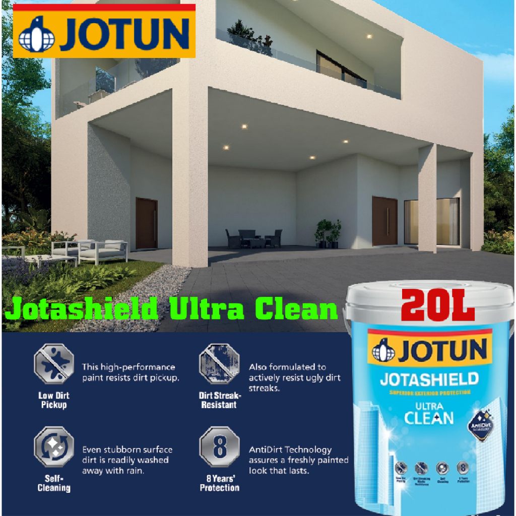 SINAR JOTUN 20L WHITE 0001 JOTASHIELD ULTRA CLEAN ANTIDIRT EXTERIOR ...