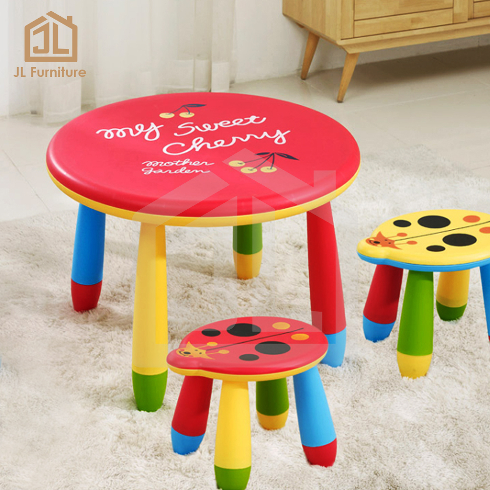 JL Furniture Junior Children Kid Study Drawing Table Plastic Round ...