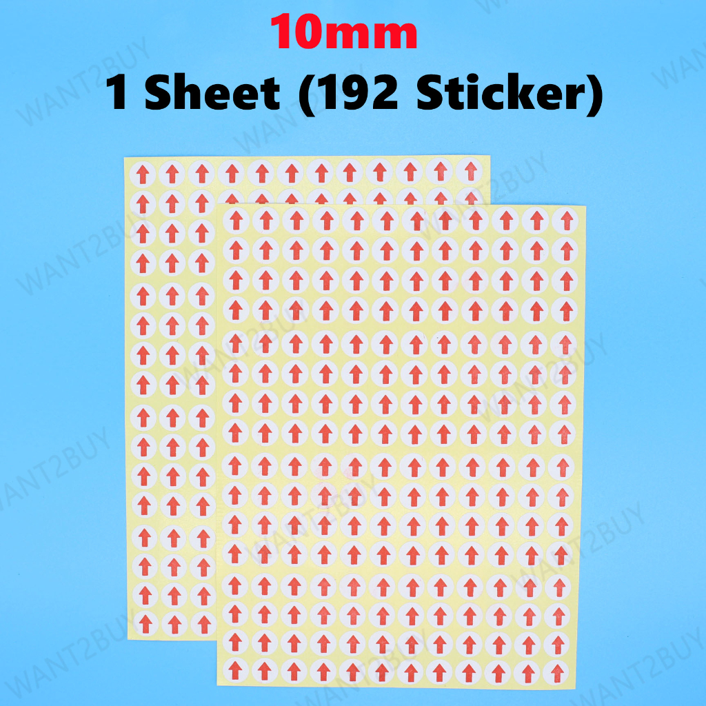 1 Sheet Red Arrow Dot Sticker Mistake Defectives Marking For Rework ...