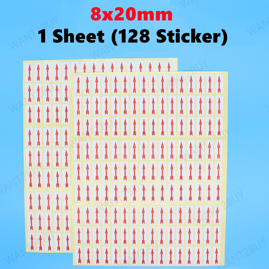 1 Sheet Red Arrow Dot Sticker Mistake Defectives Marking For Rework ...