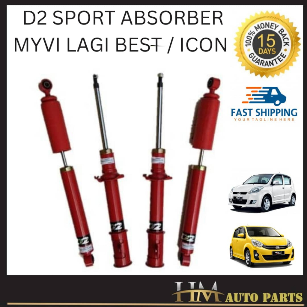 D2 Heavy Duty Perodua Myvi,Myvi Lagi Best Absorber Front & Rear Suspension | Shopee Malaysia
