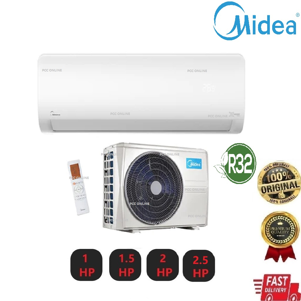 MIDEA XTREME DURA AIR CONDITIONER |AIRCOND 1HP/1.5HP/2HP/2.5HP (R32) | Shopee Malaysia