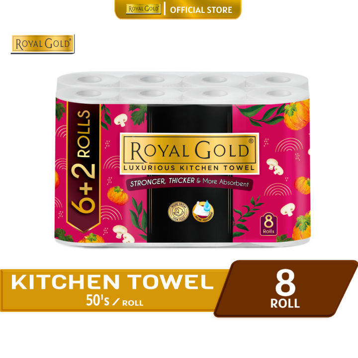 Royal Gold Luxurious Kitchen Towel (2 / 6+2 x 50sheets) | Shopee Malaysia