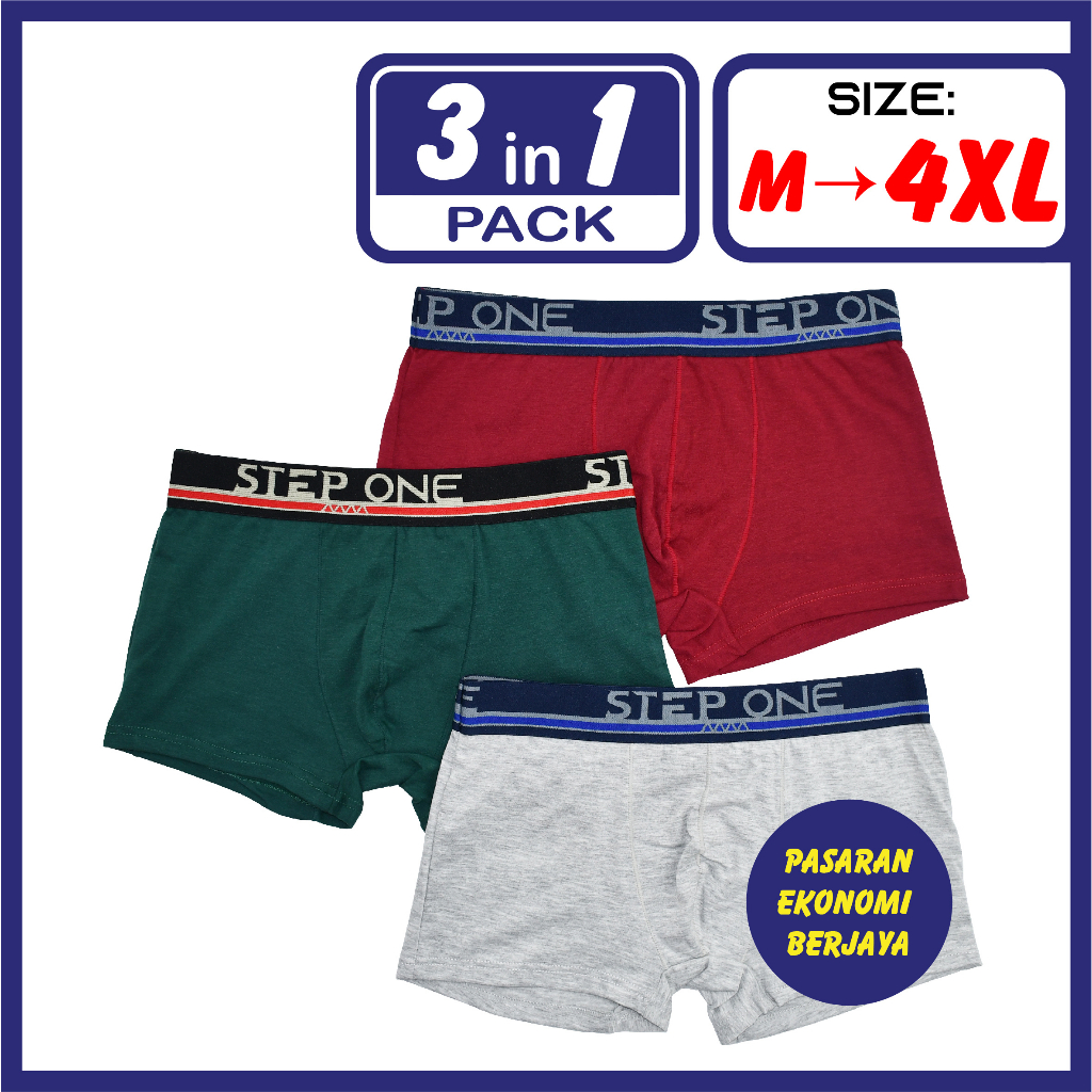 SELUAR DALAM DEWASA LELAKI 61243# [3pcs/set] MENS UNDERWEAR/ SPENDER ...
