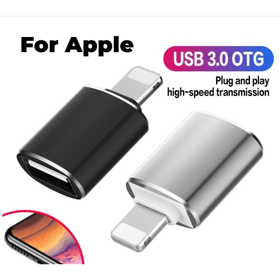 Adapter Converter OTG Compatible For iPhone IOS Male to USB 3.0 Female ...