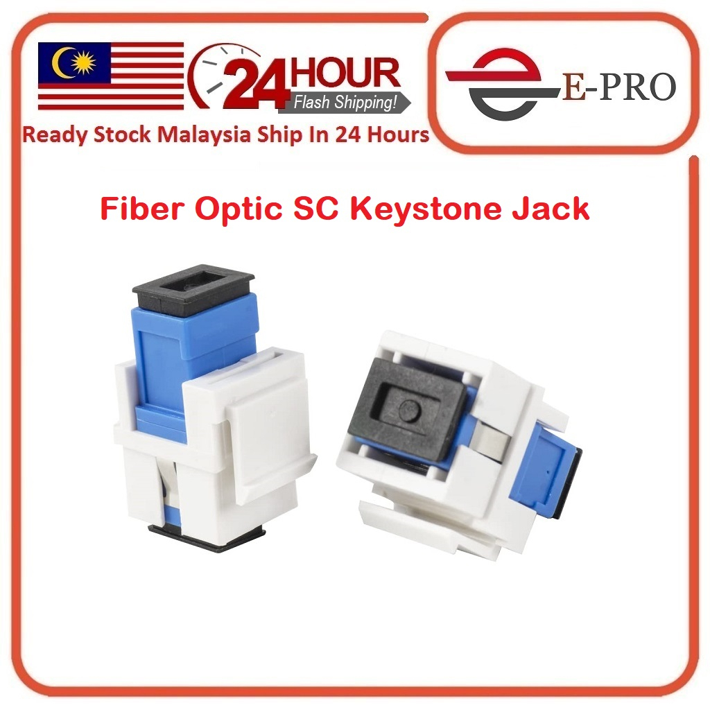 Keystone Jack Insert/Coupler Fiber Optic SC Female to Female Coupler ...