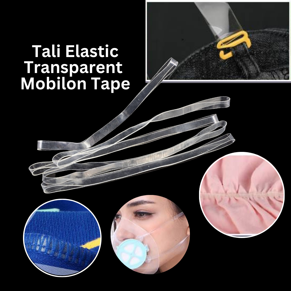 🌸 Mobilon Tape TPU Clear Elastic Tali Jernih Bra Strap Ruffle Knit ...