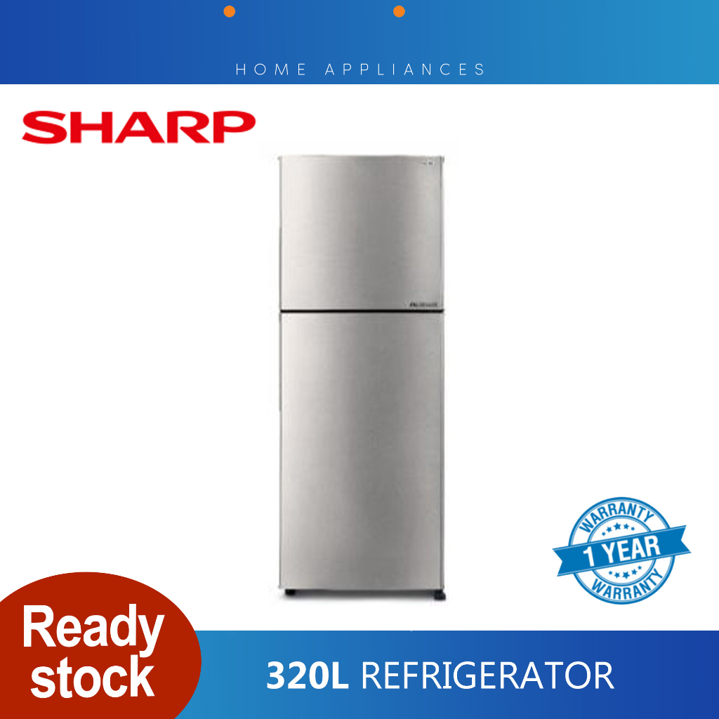 Sharp Peti Ais 2 Pintu - 320L Refrigerator Inverter SJ3222MSS | Shopee ...