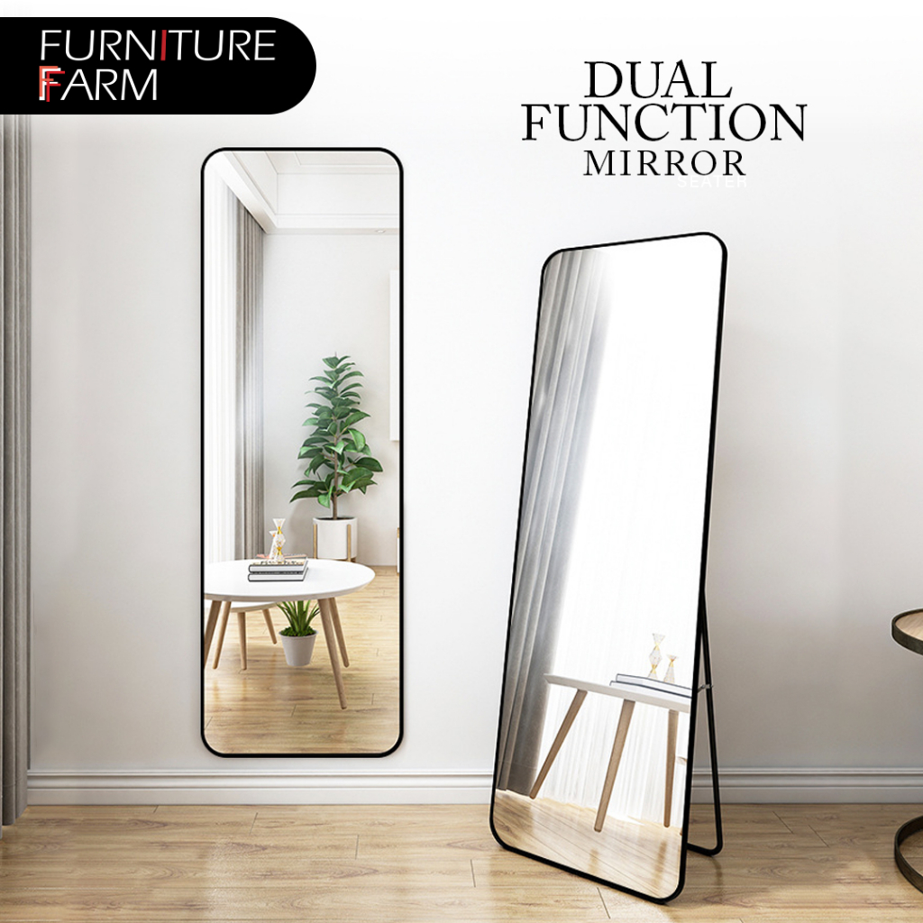F&F :Dual Form Mirror | Floor Standing Mirror Full Body Mirror / Cermin ...