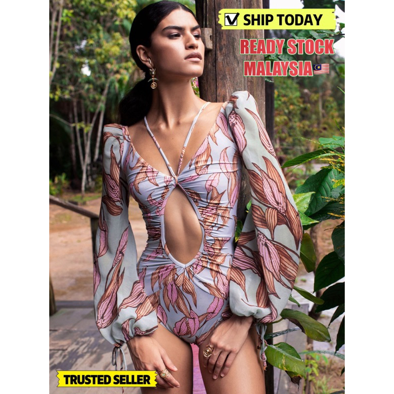 ( S - XXL ) MALAYSIA ONE PIECE BIKINI SWIMSUIT SWIMWEAR BAJU RENANG BEACH FAST SHIPPING | Shopee ...