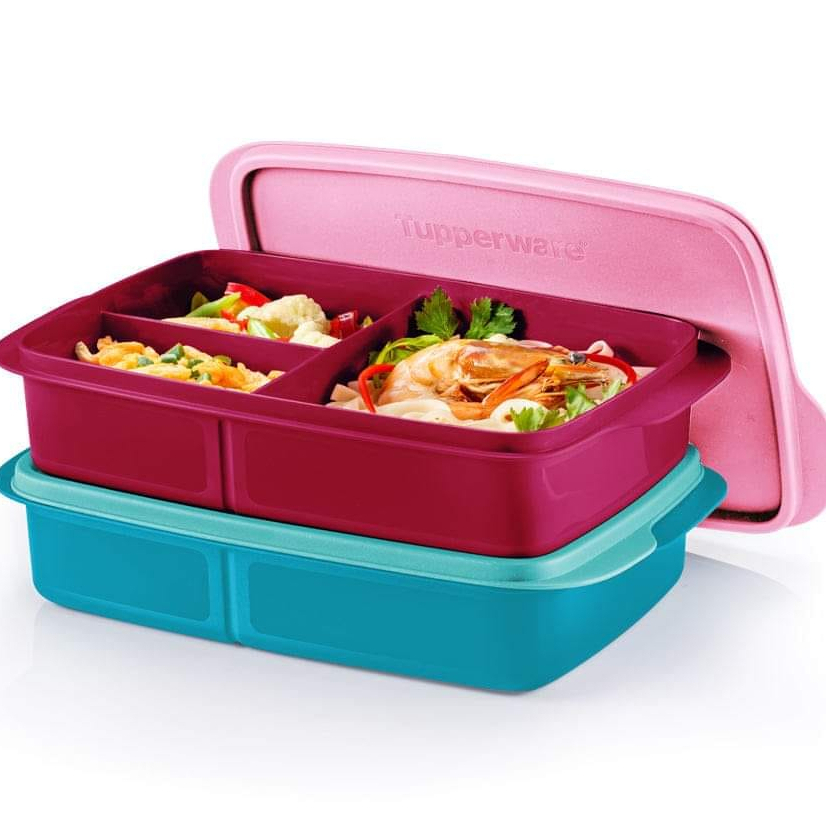 Tupperware Divided Lunch Box Jolly Tup Lunch Box 1L SET (limited ...