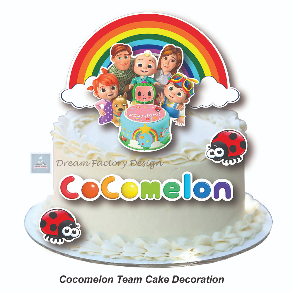 Cocomelon Team [Family with Cake] Cake Decoration / DIY Cake Decoration ...