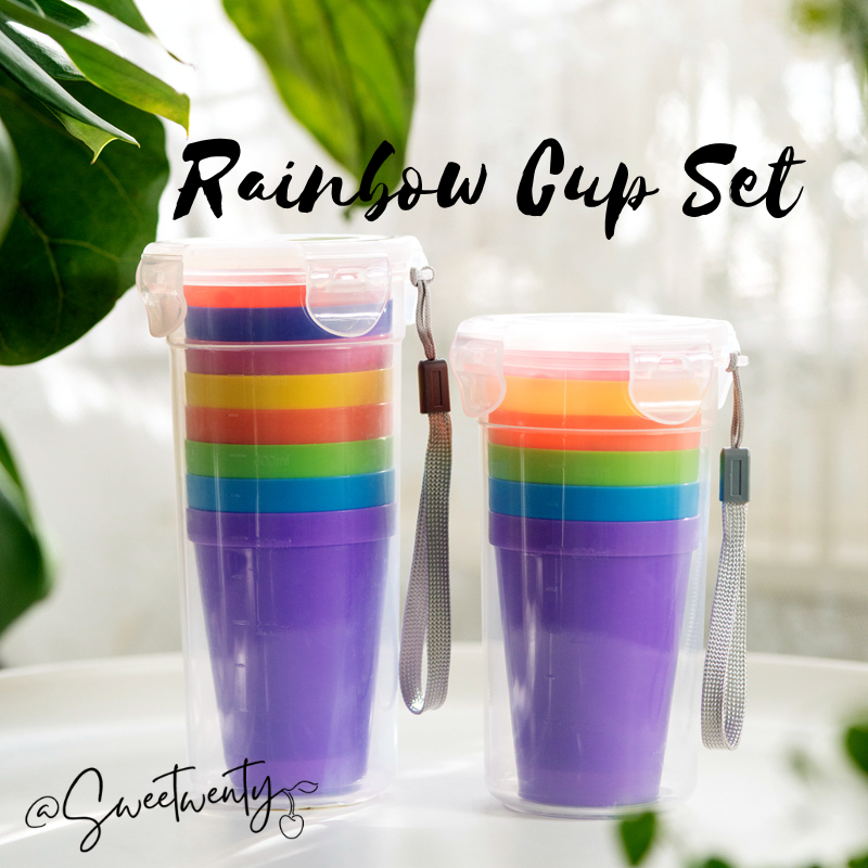 Rainbow Cup Set (Ready Stock) | Shopee Malaysia