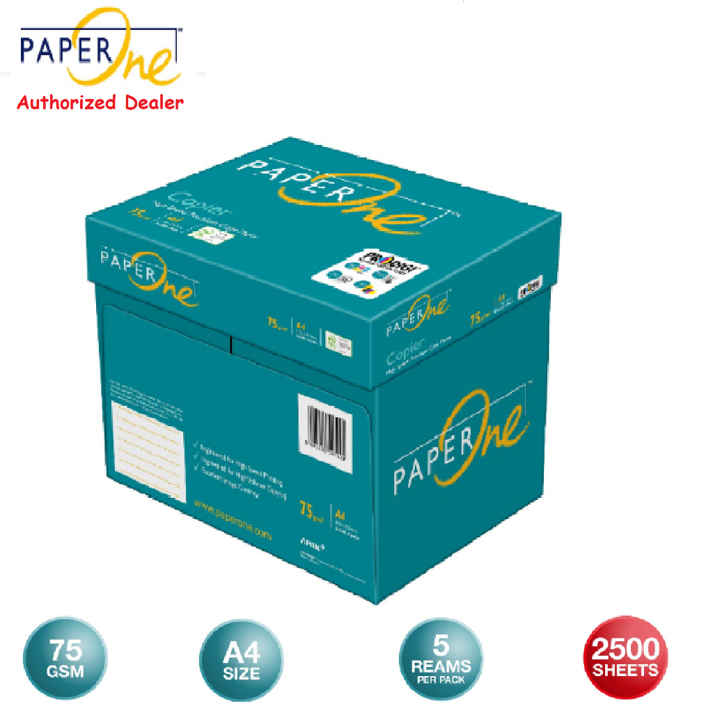 PAPERONE A4 75gsm 2500 Sheets per box Copier Paper (1 box x 5 ream) | Shopee Malaysia
