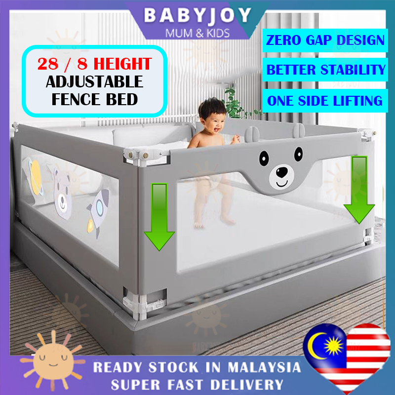 BABYJOY Fence Bed Baby Bed Guard penhadang katil Pagar Katil Anti fall ...