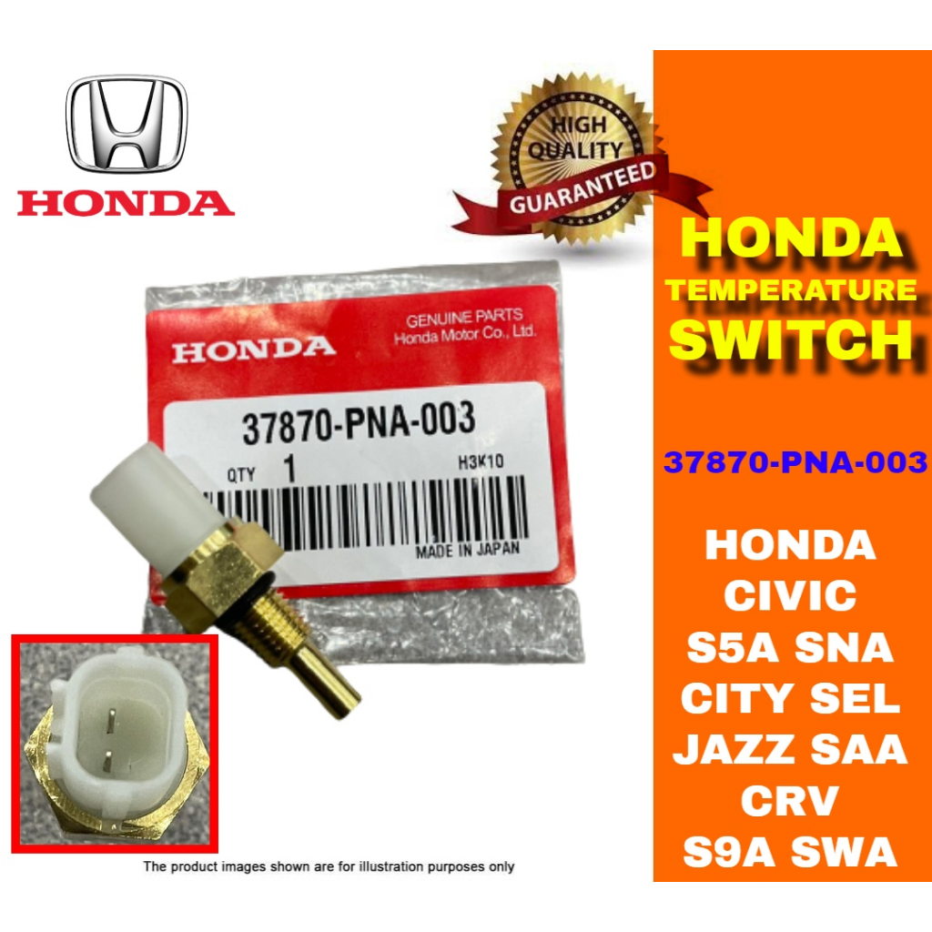 37870-PNA-003 RADIATOR COOLANT FAN TEMPERATURE SENSOR SWITCH FOR HD ...