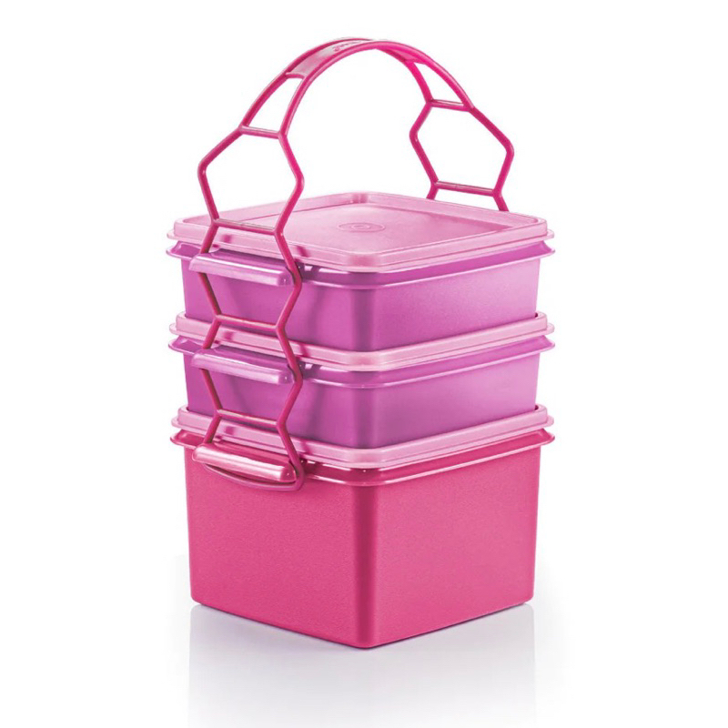 Tupperware [READY STOCK] Triffin Delight Set (Pink) | Shopee Malaysia