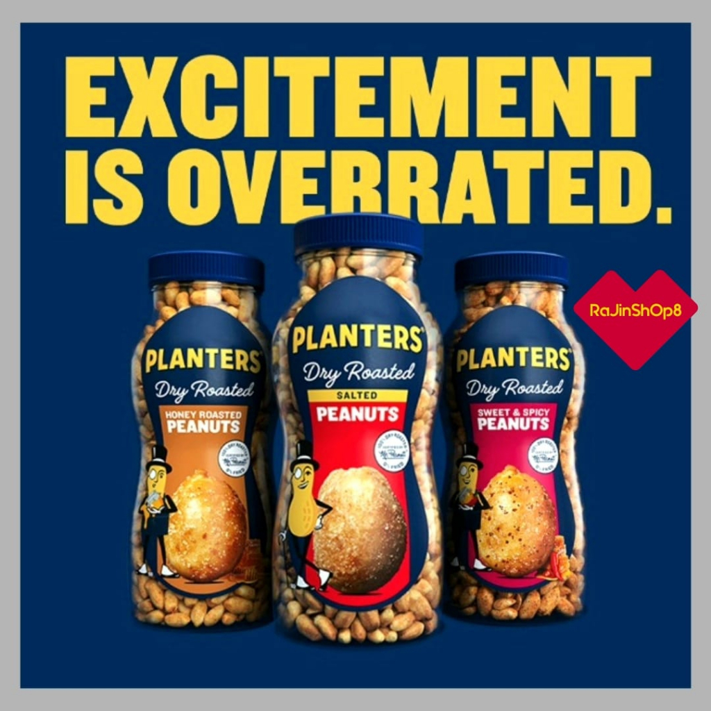 Planters Dry Roasted Peanut - Salted / Lightly Salted (Jar 453g) Party ...