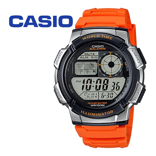 Casio Digital Resin Band Men's Watch AE-1000W-4BV | Shopee Malaysia