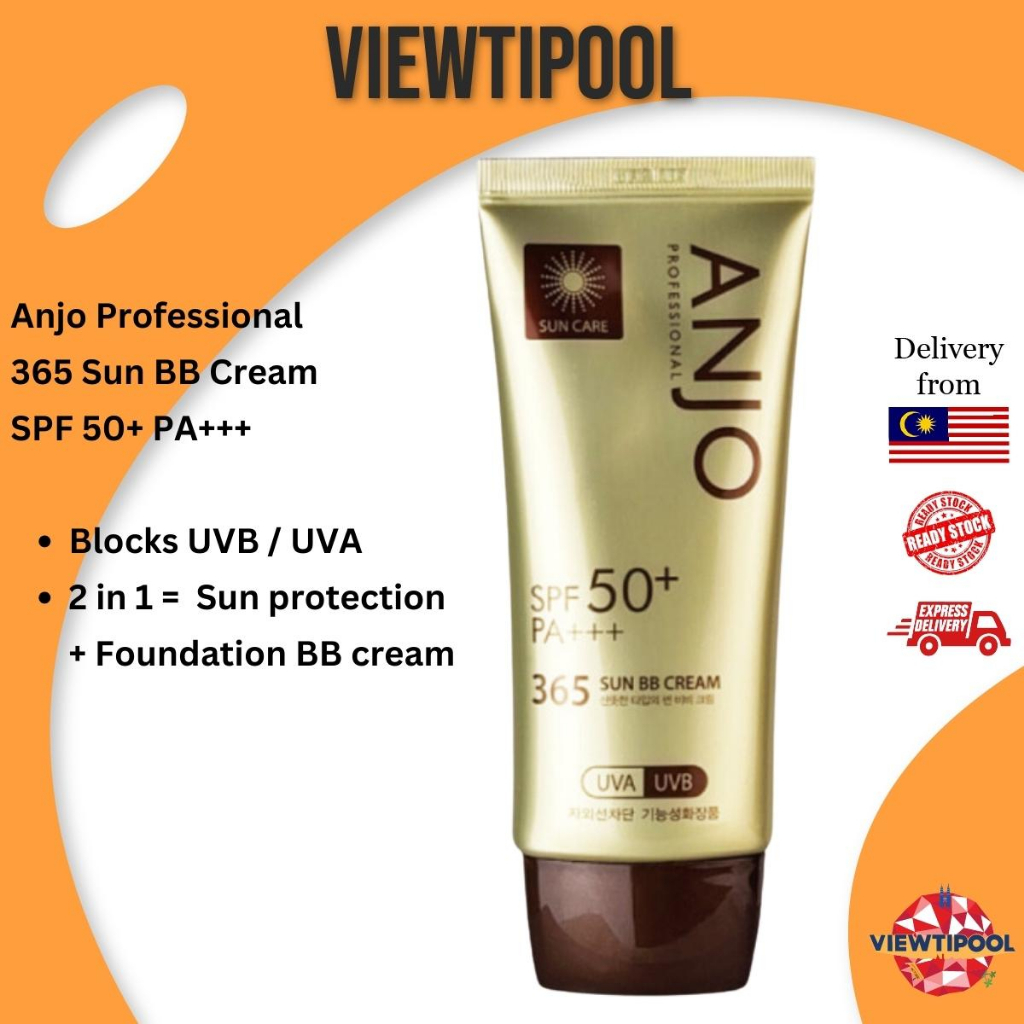 Anjo Professional 365 Sun BB Cream SPF 50+ PA+++ 50g | Shopee Malaysia