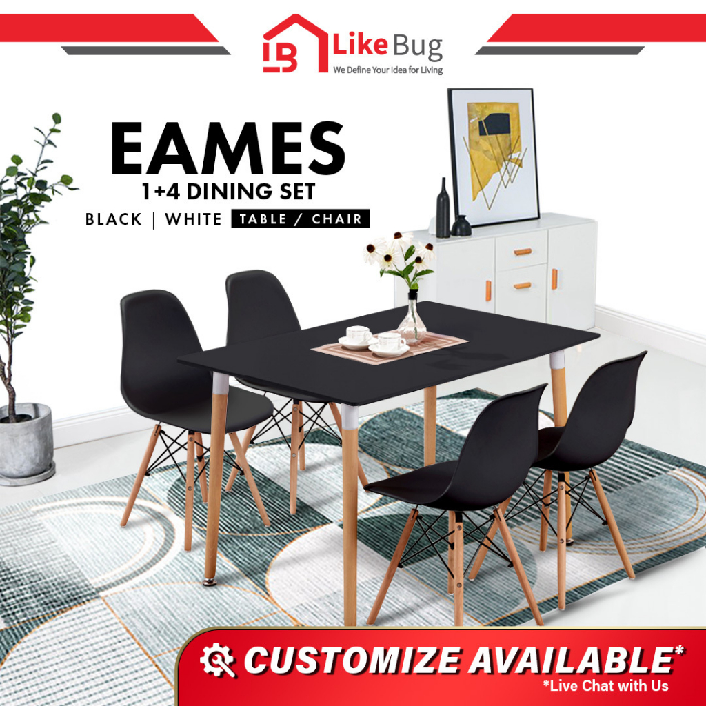 ⚡️LIKE BUG⚡️Creative Eames Simple Medium Sized Dining Table & Dining ...