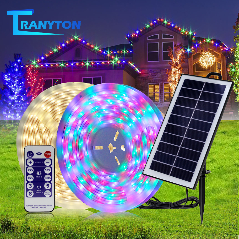 🔥IN Stock🔥5M Solar Light Strip Led Strip Light IP67 Waterproof Outdoor ...