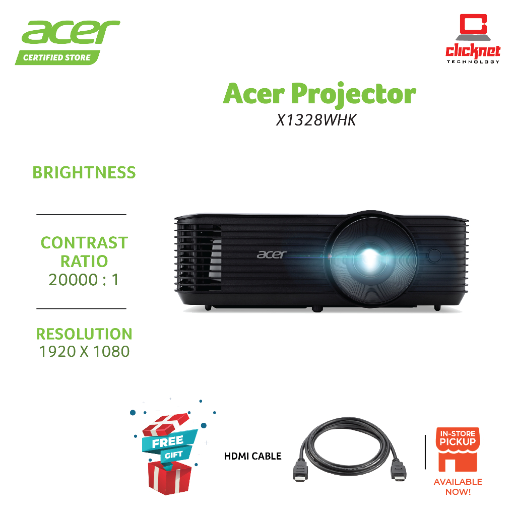 ACER X1328 DLP PROJECTOR WXGA 5000 LUMENS | Shopee Malaysia