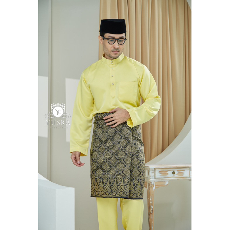 BAJU MELAYU LIGHT YELLOW BY YUSRA COLLECTION | Shopee Malaysia