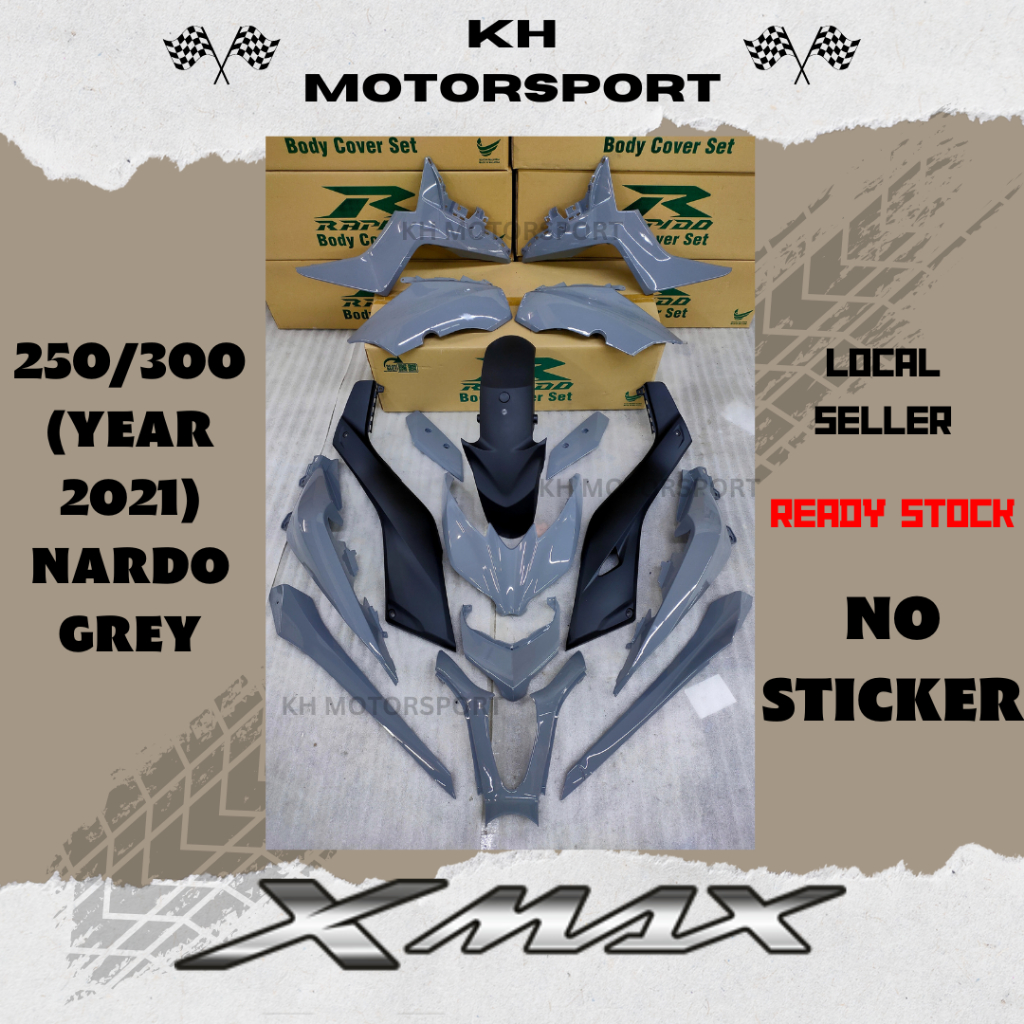 YAMAHA XMAX 250/300 (YEAR 2021) NARDO GREY COVERSET (NO STICKER ...
