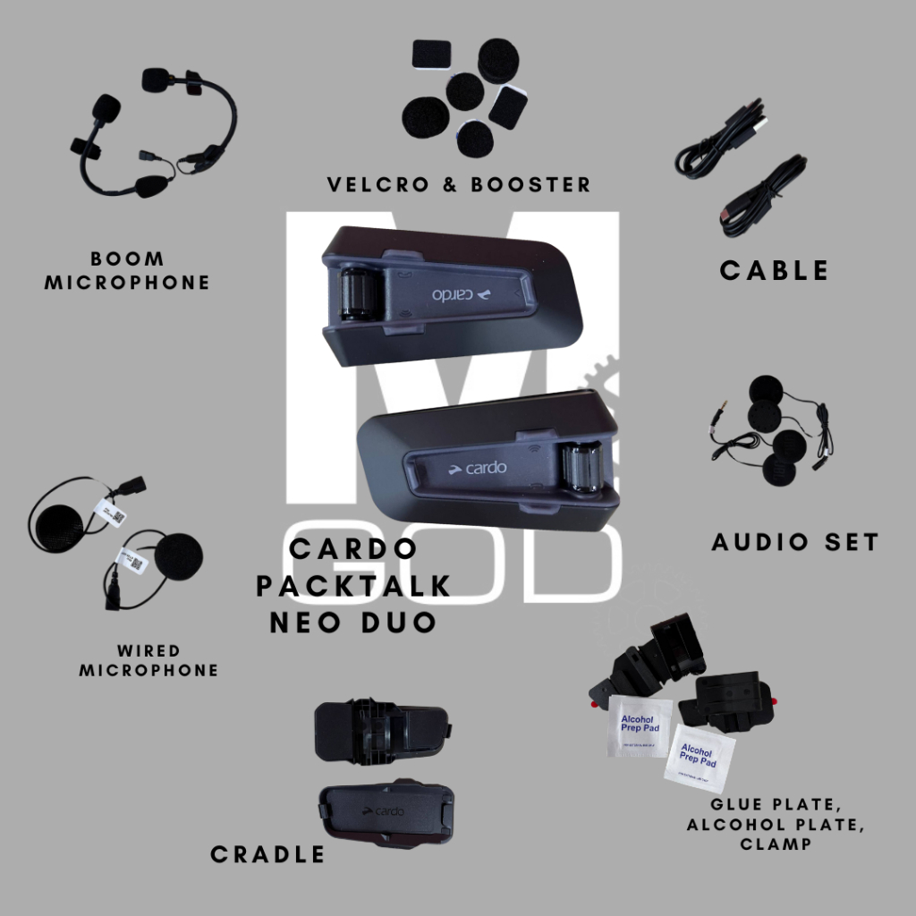 CARDO PACKTALK NEO DUO CARDO INTERCOM COMMUNICATION DUO PACK | Shopee ...