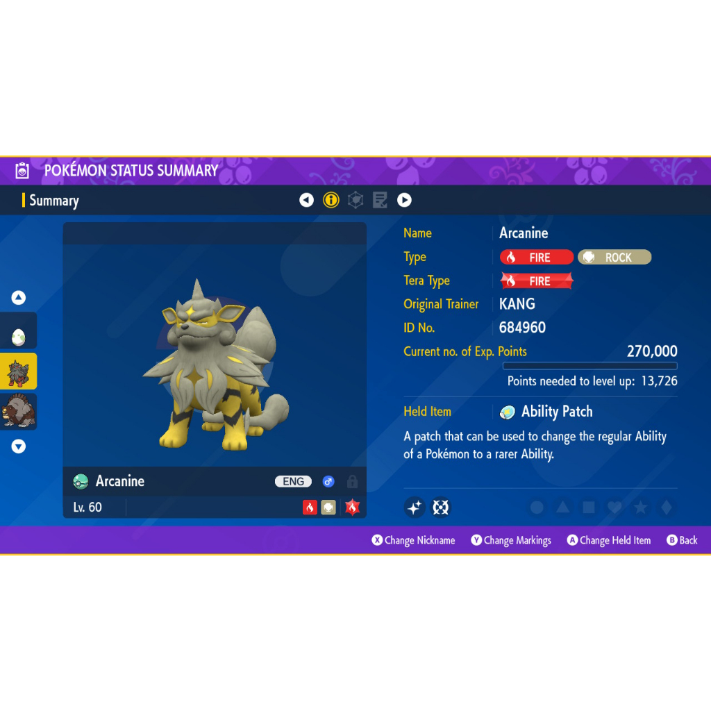 Pokemon Scarlet & Violet - 6IV Shiny Hisuian Arcanine | Shopee Malaysia
