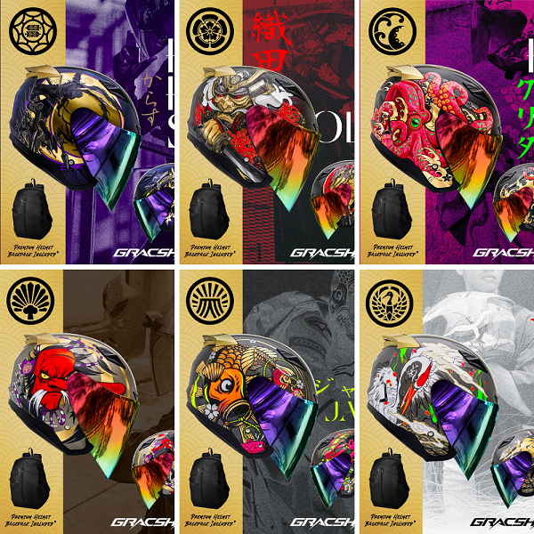 [JAPAN SERIES EDITION] HELMET G535 GRACSHAW NEW JAPOP KURITA TENGU ...