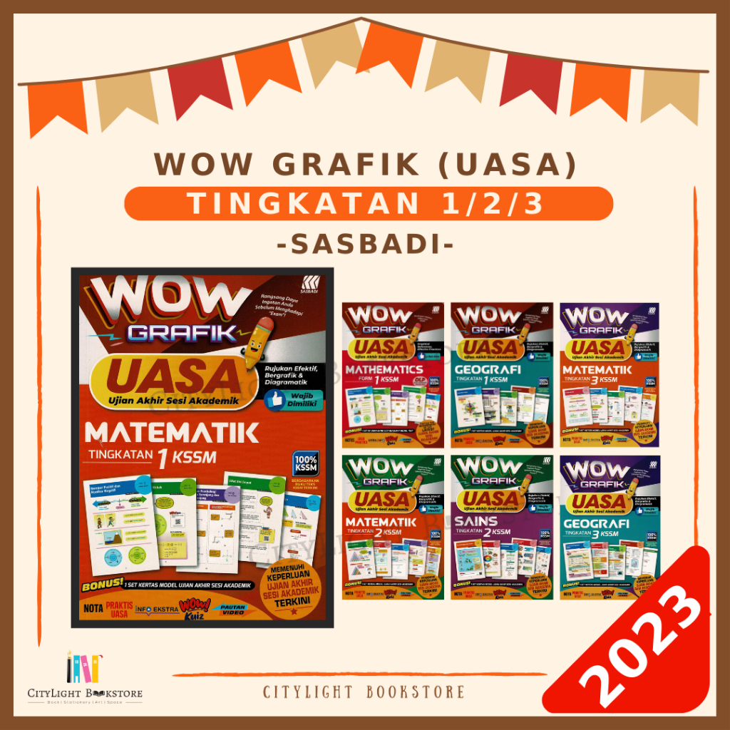 [citylight] Buku Rujukan 2024 Wow Grafik Uasa Kssm Tingkatan 1 2 3