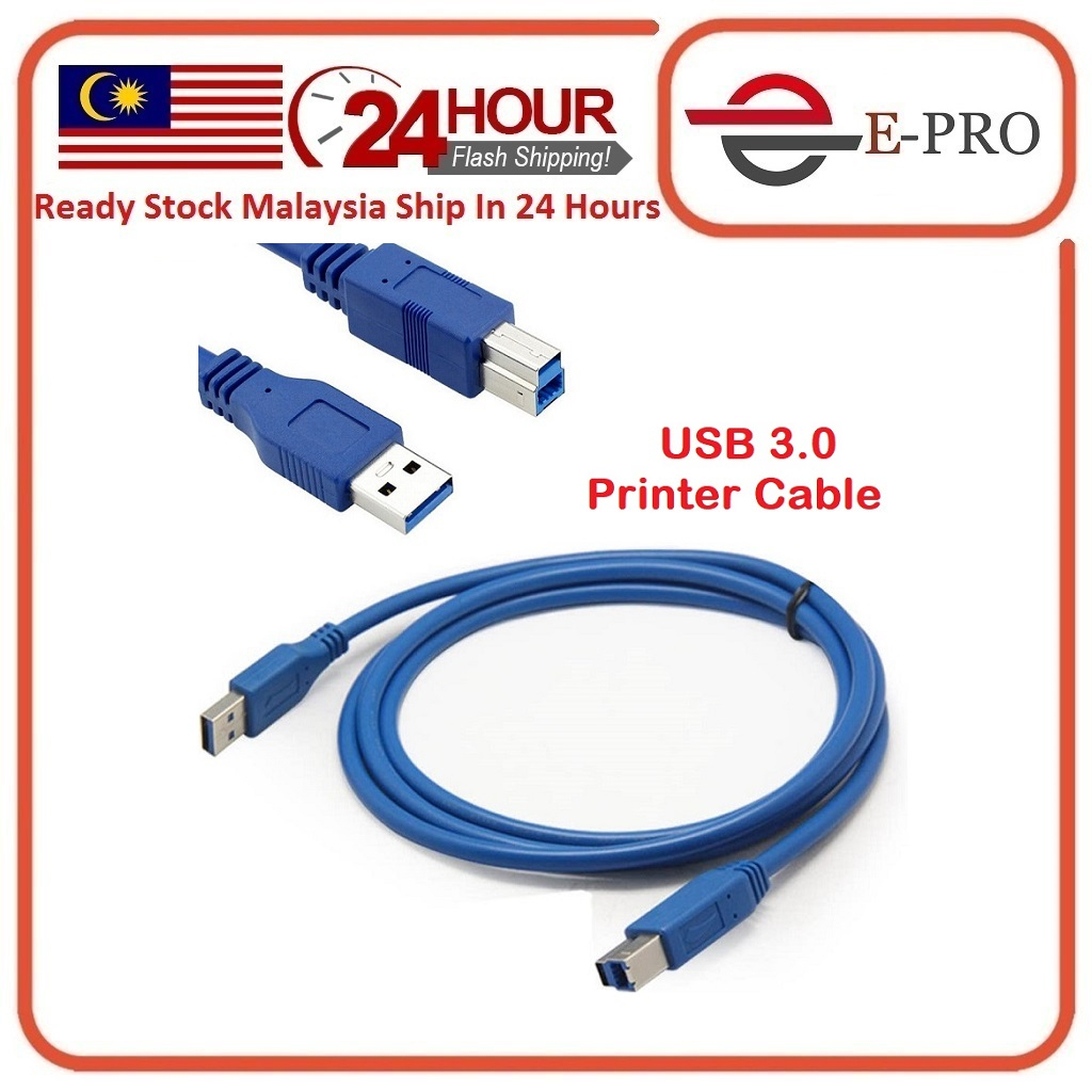SuperSpeedUSB 3.0 Printer Cable Type A Male to Type B Male USB Cable ...