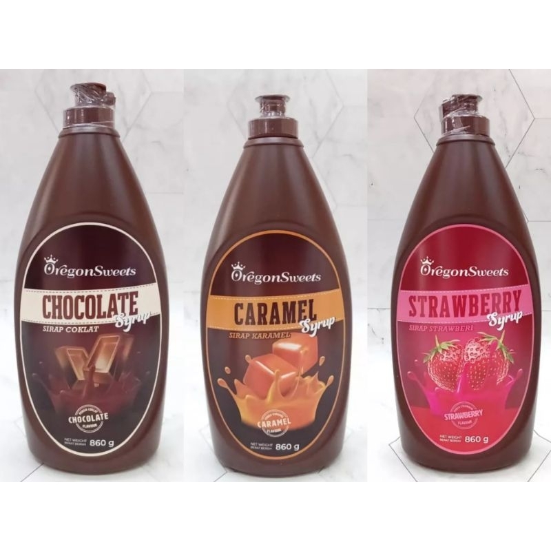 Oregon Sweets Syrup Chocolate Caramel Palm Sugar Gula Melaka Strawberry ...