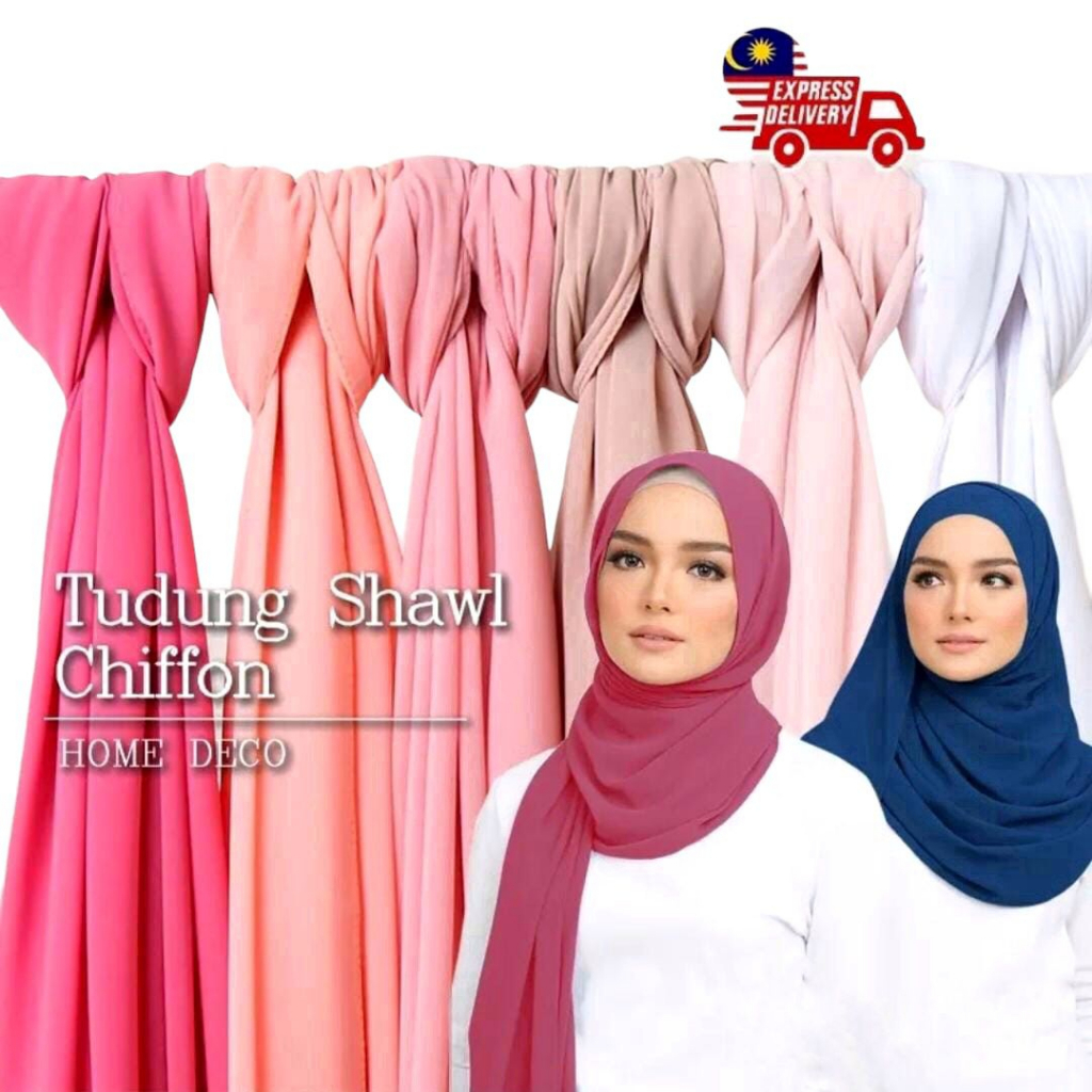 SHAWL KEKNIS MATERIAL HEAVY CHIFFON 🔥 🔥 🔥 | Shopee Malaysia