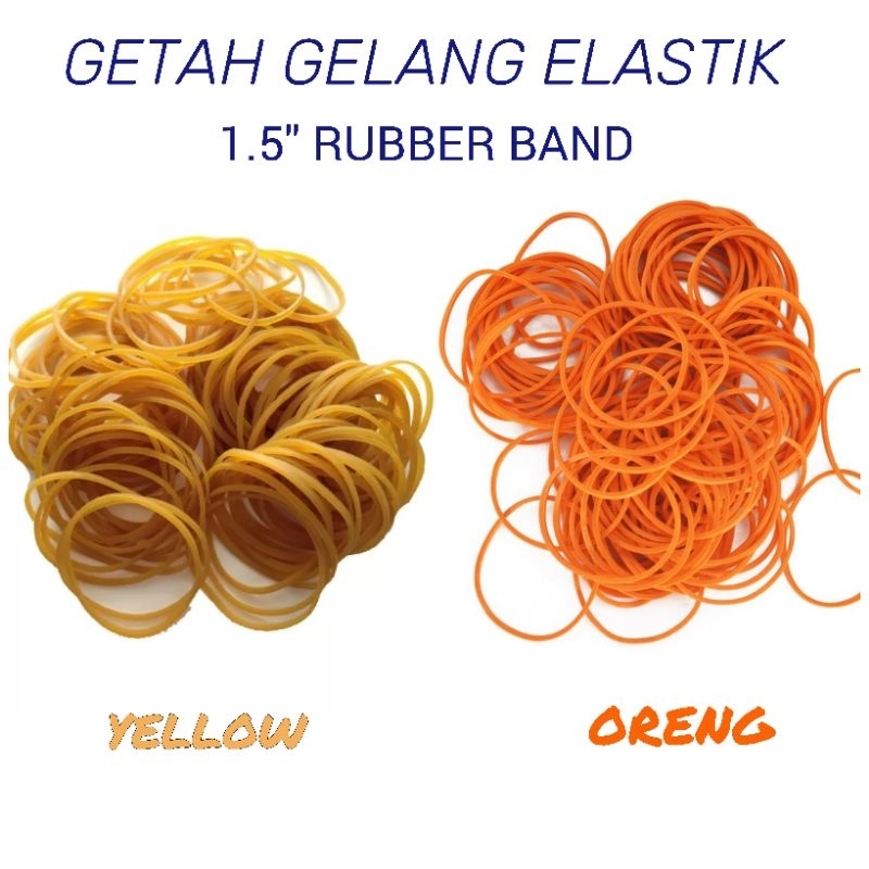 RUBBER BAND 1.5" / GETAH GELANG ELASTIK 1.5"/ 塑胶圈 (100g & 1kg) | Shopee ...