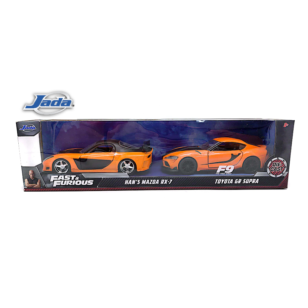 JADA 1:32 FAST & FURIOUS METAL DIE CAST HAN'S MAZDA RX-7 & TOYOTA SUPRA ...