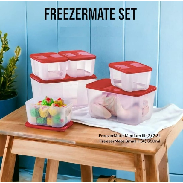 *550ml 2pcs*Tupperware FreezerMate Freezer Mate FM red Set/650ml/2.3L/550ml/1.5L | Shopee Malaysia