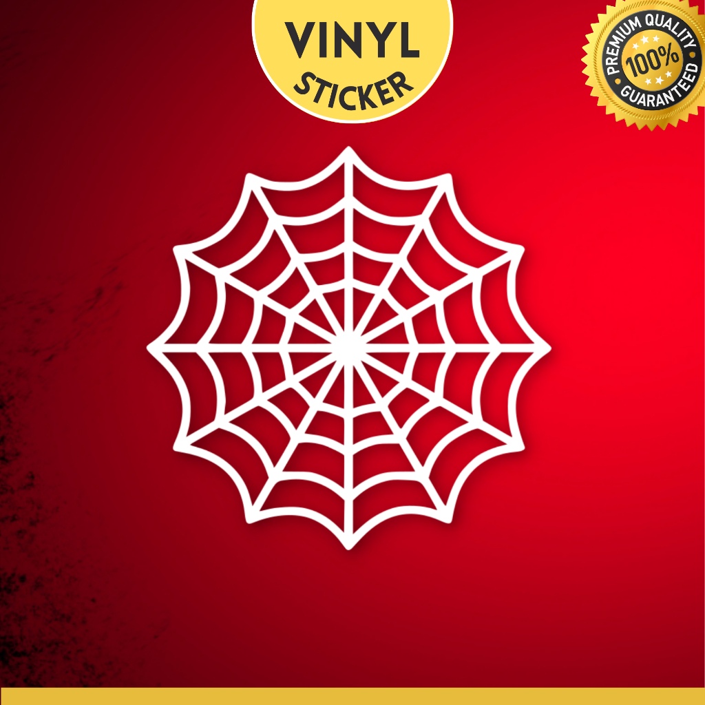 (Ready Stock) Spider Web - Vinyl Decal Sticker for Car / Bike ...