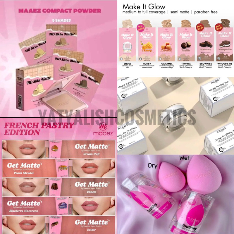 💥💯Original HQ💥Maaez Foundation,Moisturizer,Squishy Puff,Compact Powder ...