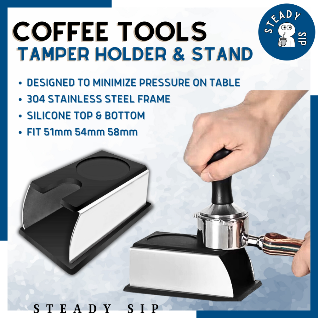 Steady Sip Stainless Steel Tamper Stand Tamper Holder Base Coffee ...