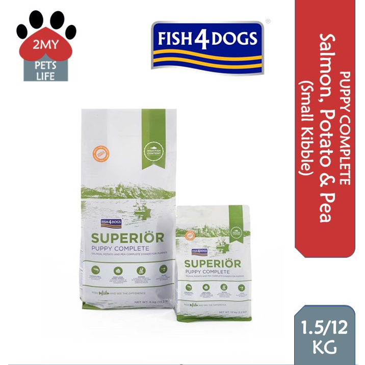 Fish4Dogs Superior Puppy Complete with Salmon Dog Dry Food (Small ...
