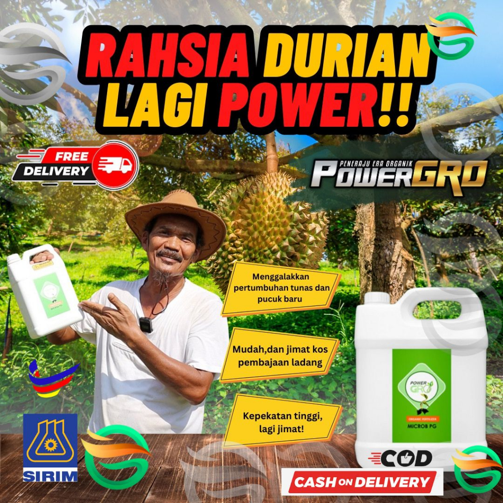 BAJA DURIAN PowerGro Microb Baja Foliar Semburan 100% Organik | Shopee ...