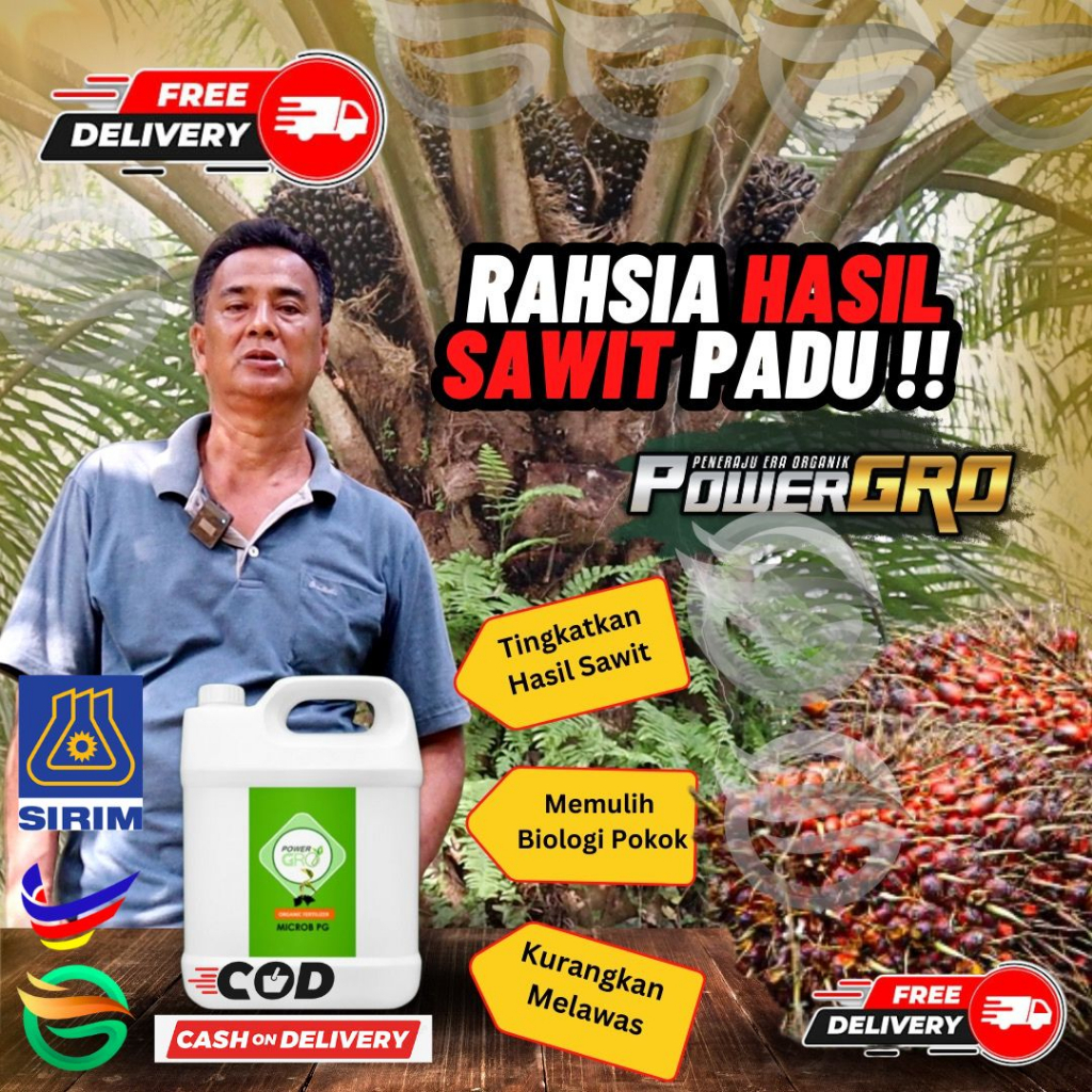 Baja Sawit PowerGro Microb PG 4 Litre -Baja Foliar Semburan 100% ...