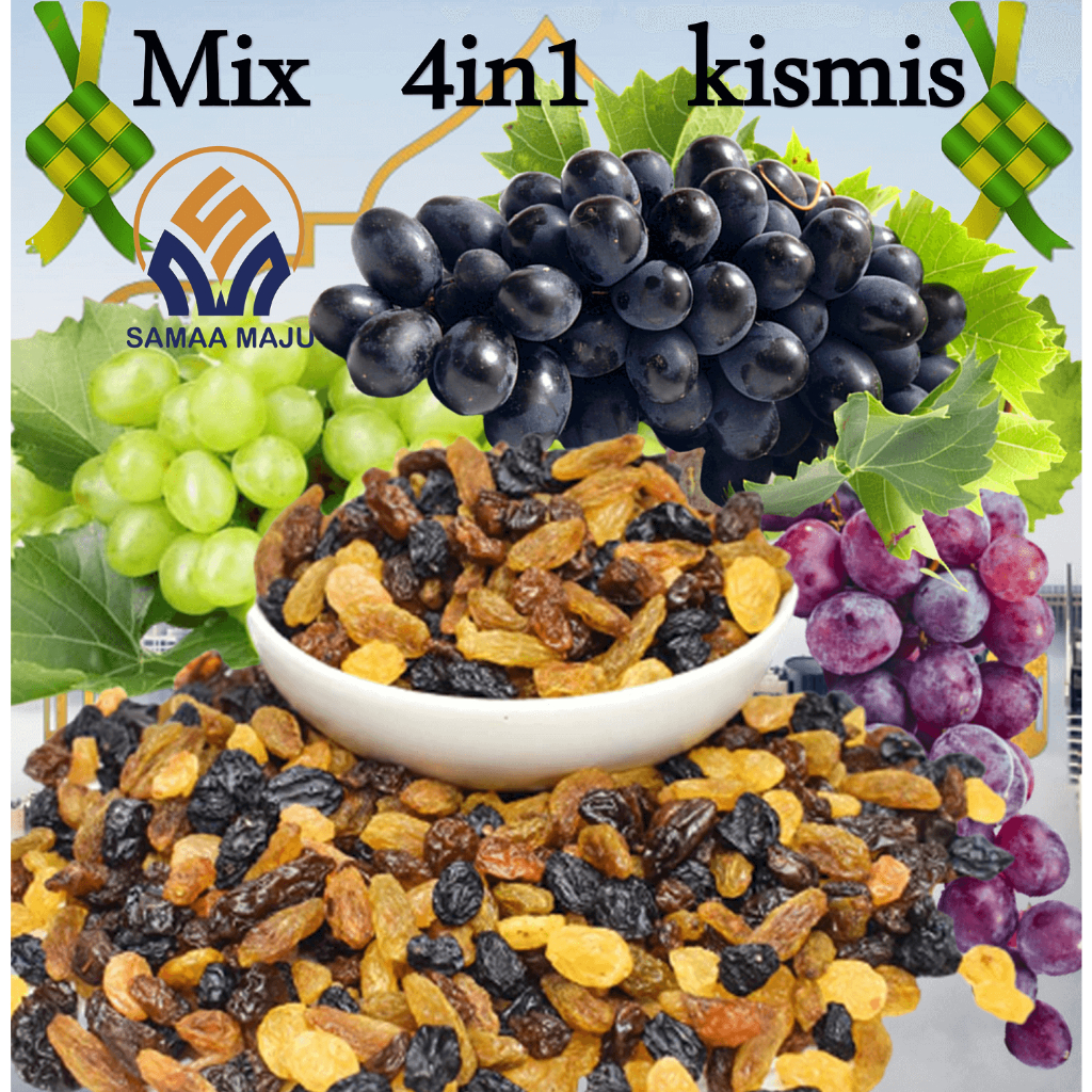 Mix kismis Jumbo Black Kismis , golden Kismis , sultana Kismis Green ...