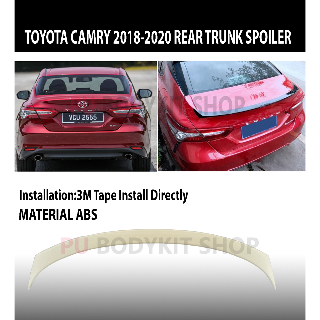 TOYOTA CAMRY 2018-2020 REAR TRUNK SPOILER ABS SKIRT LIP BODYKIT ...
