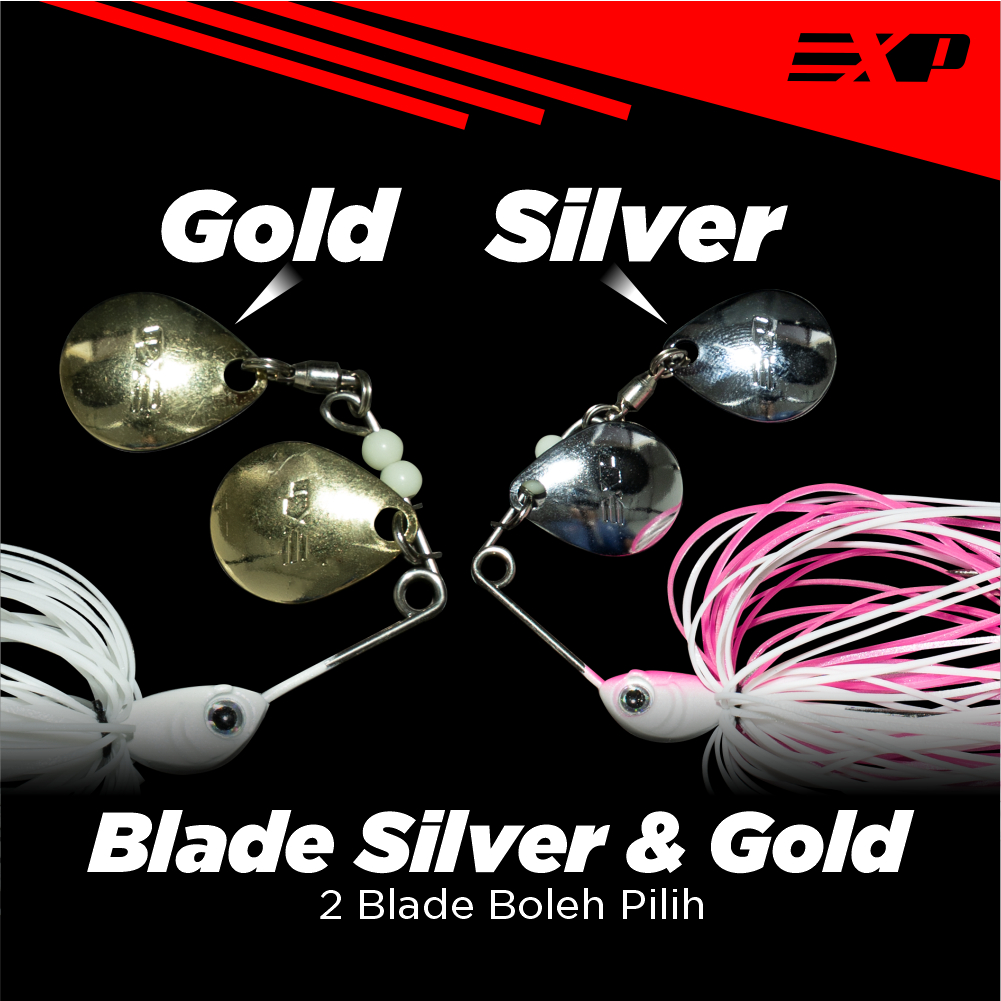 EXP MINI JAKO V2 Spinner Bait Snakehead Fishing Lure Soft Frog Jump ...